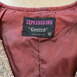 Vintage | Jackets & Coats | Expressions By Campus Vintage Tweed ...